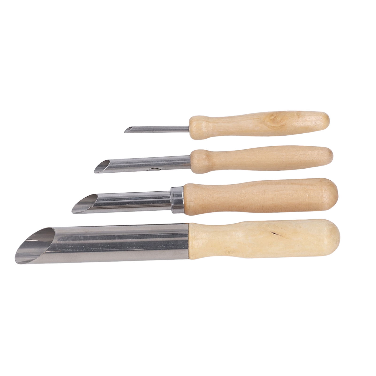 LeiKong 4PCS Clay Hole Cutter Solid Wood Handle Round Stainless Steel ...