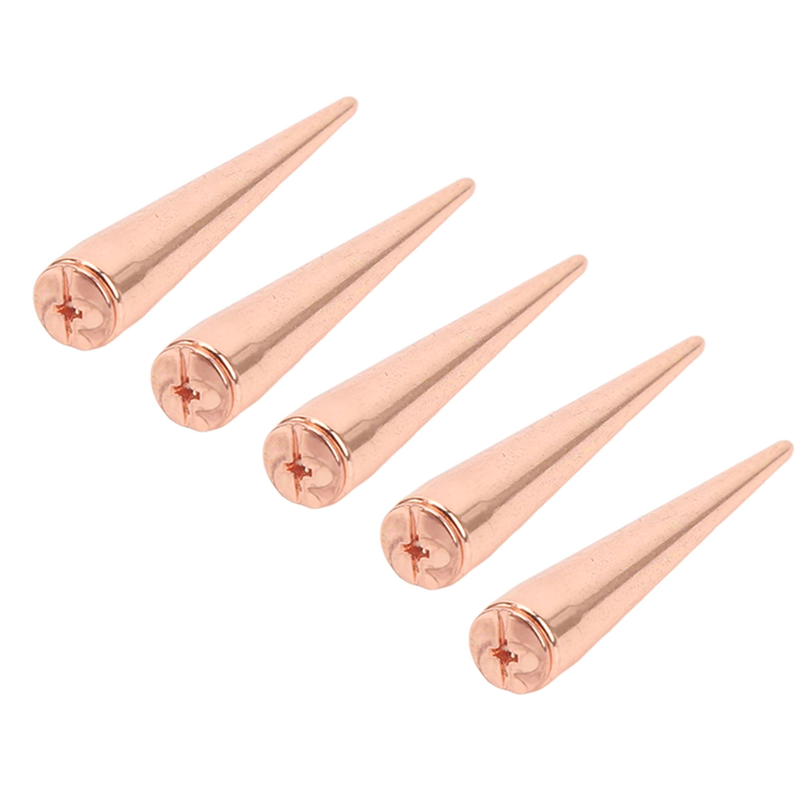 LeiKong 5 Pcs Punk Cone Spikes Studs Rose Gold Metal Long Spike Screw ...