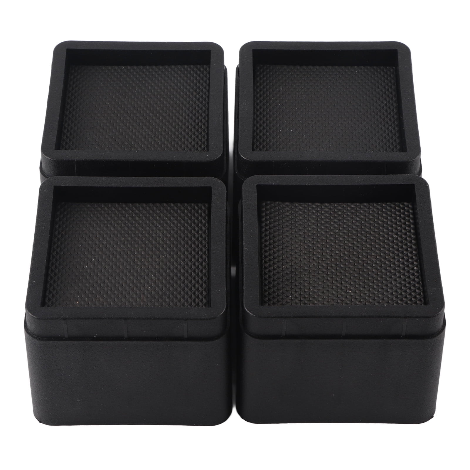 LeiKong Heavy Duty Square Bed Risers, 4PCS Durable Stackable Bed Risers ...