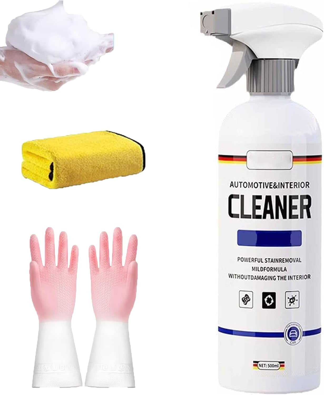 Leiboo Multi-Purpose Foam Cleaner Car Interior Cleaners - Upgraded Foam ...