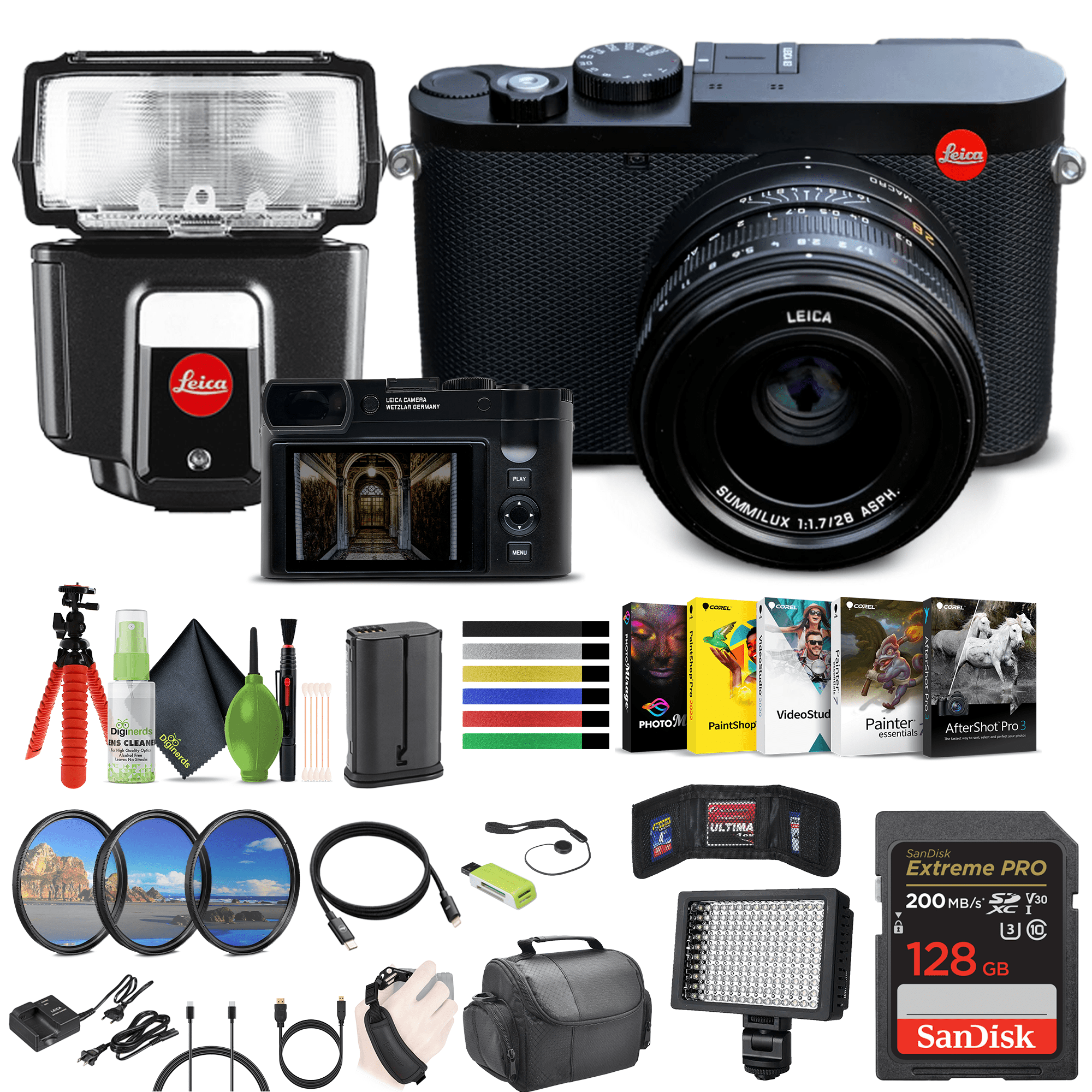 Leica Q3 Compact Digital Camera (19080) + Leica 14624 Wireless TTL SF40 ...