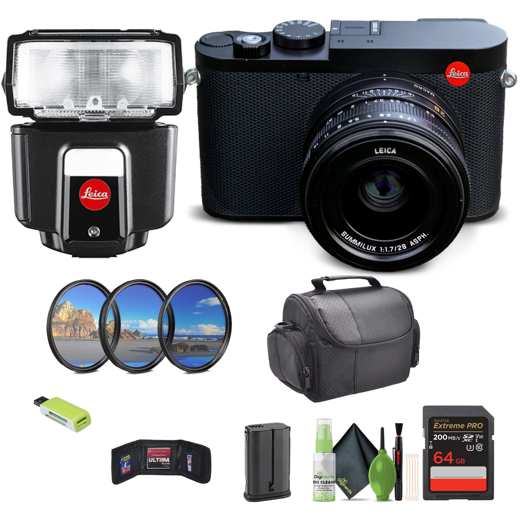 Leica Q3 Compact Digital Camera, 60MP Full-Frame BSI CMOS Sensor Bundle ...