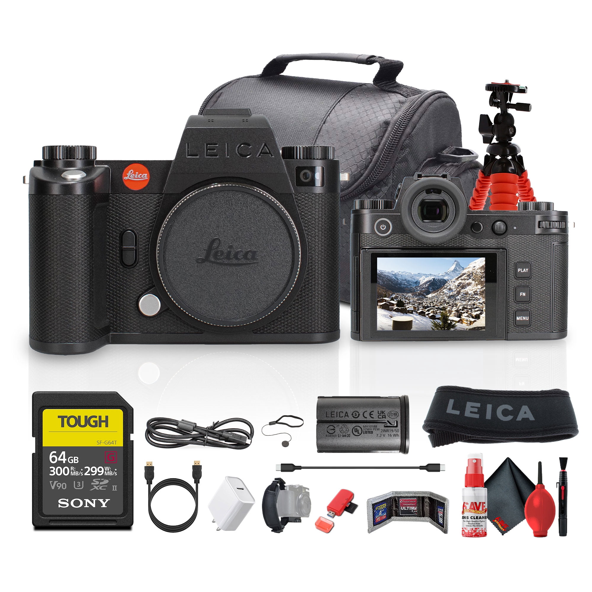 Leica SL3-S Mirrorless Digital Camera + 64GB Memory Card + Camera Bag ...