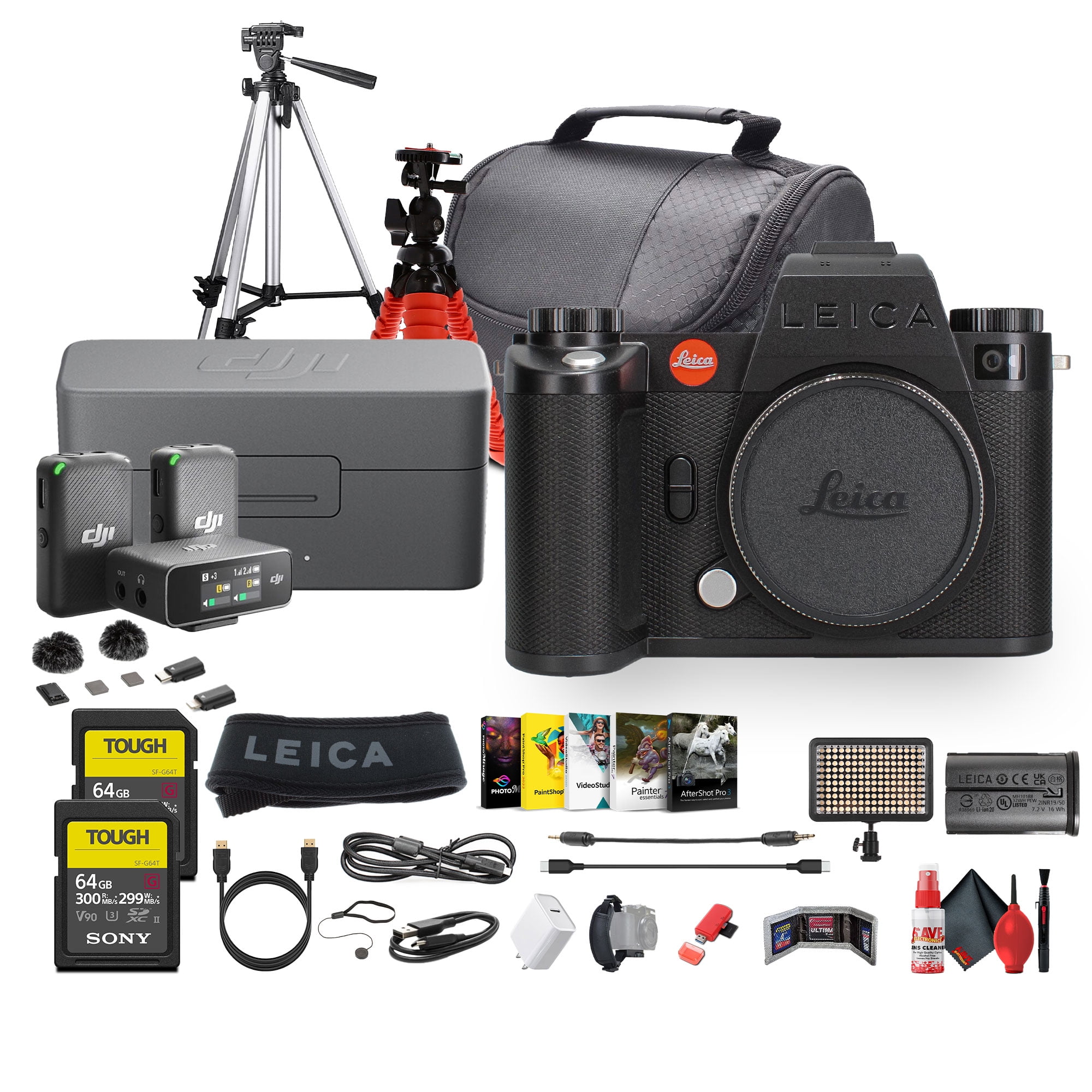 Leica SL3-S Mirrorless Digital Camera + DJI Wireless Mic 2 2-Person ...