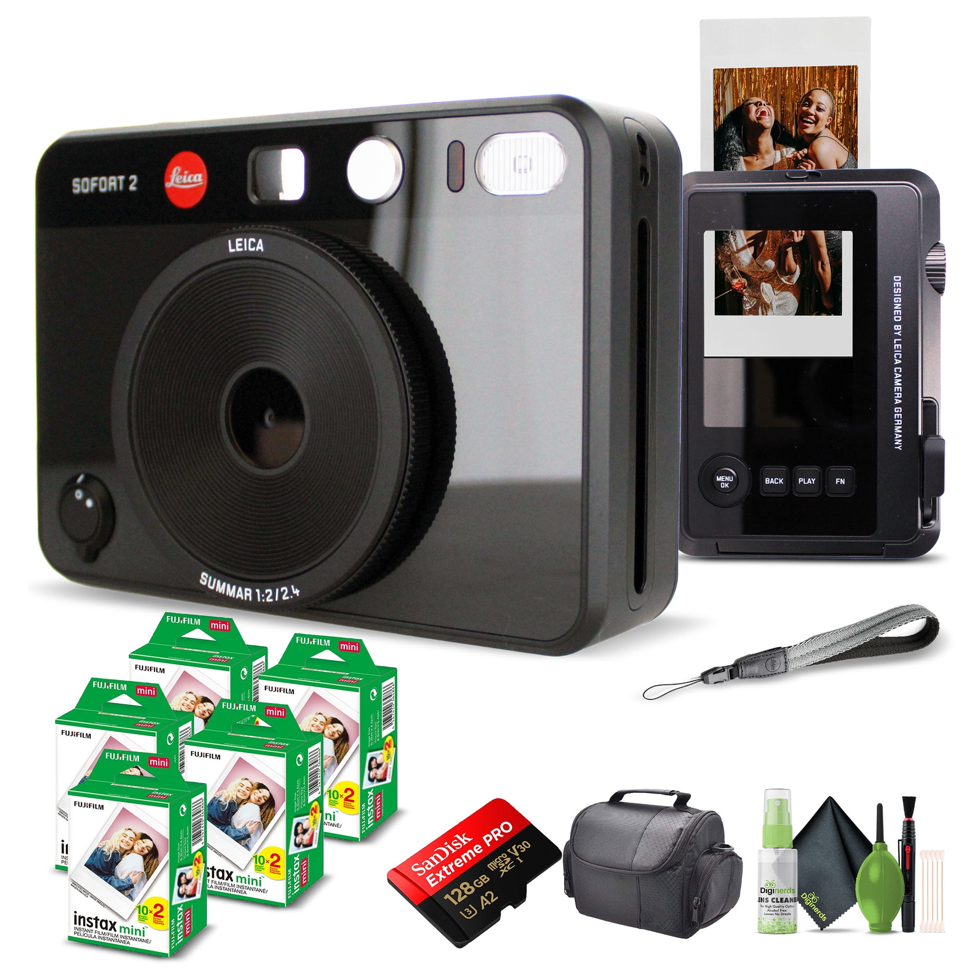 Leica Sofort 2 Hybrid Instant Photo Film and Digital Camera (Black ...