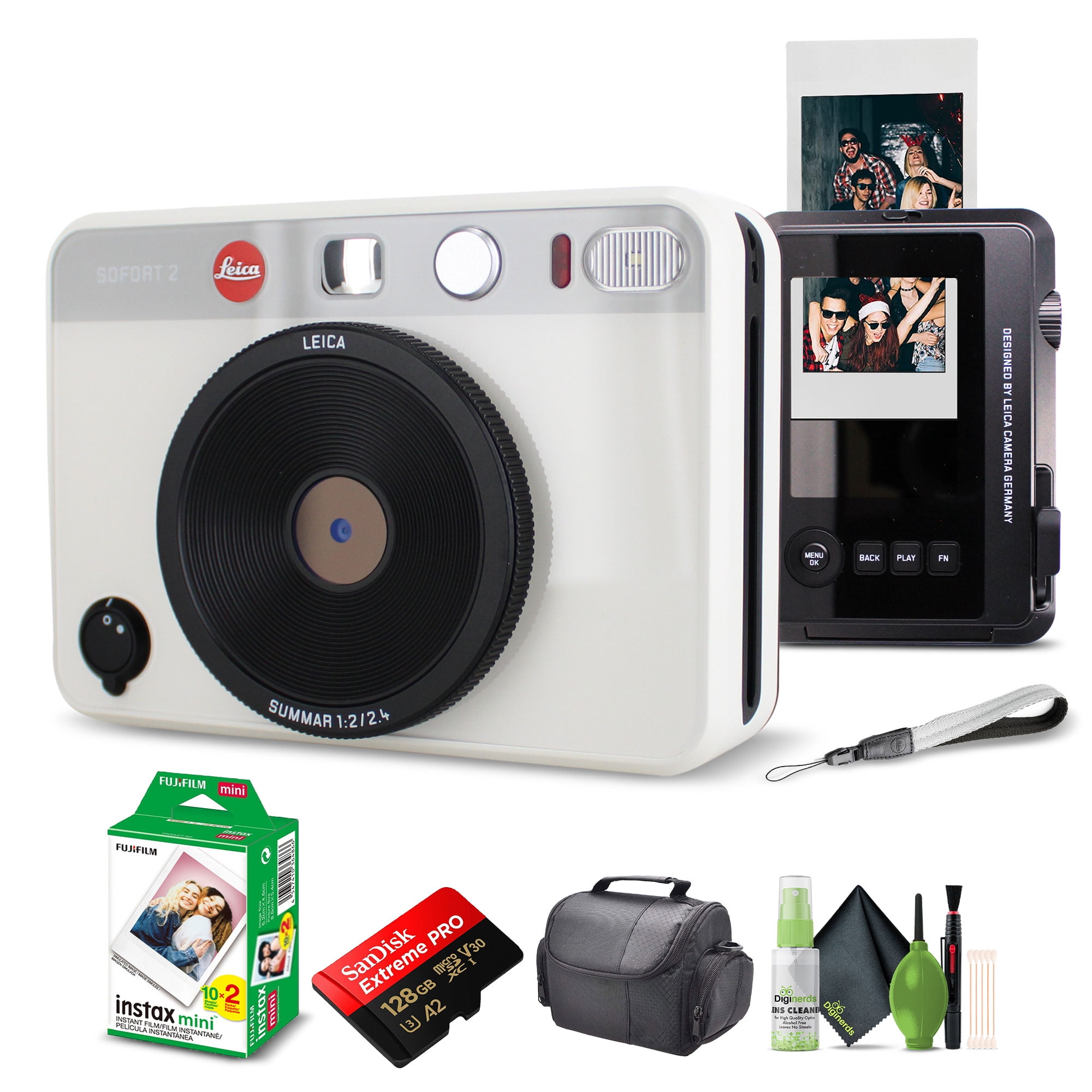 Leica Sofort 2 Hybrid Instant Photo Film and Digital Camera (White ...