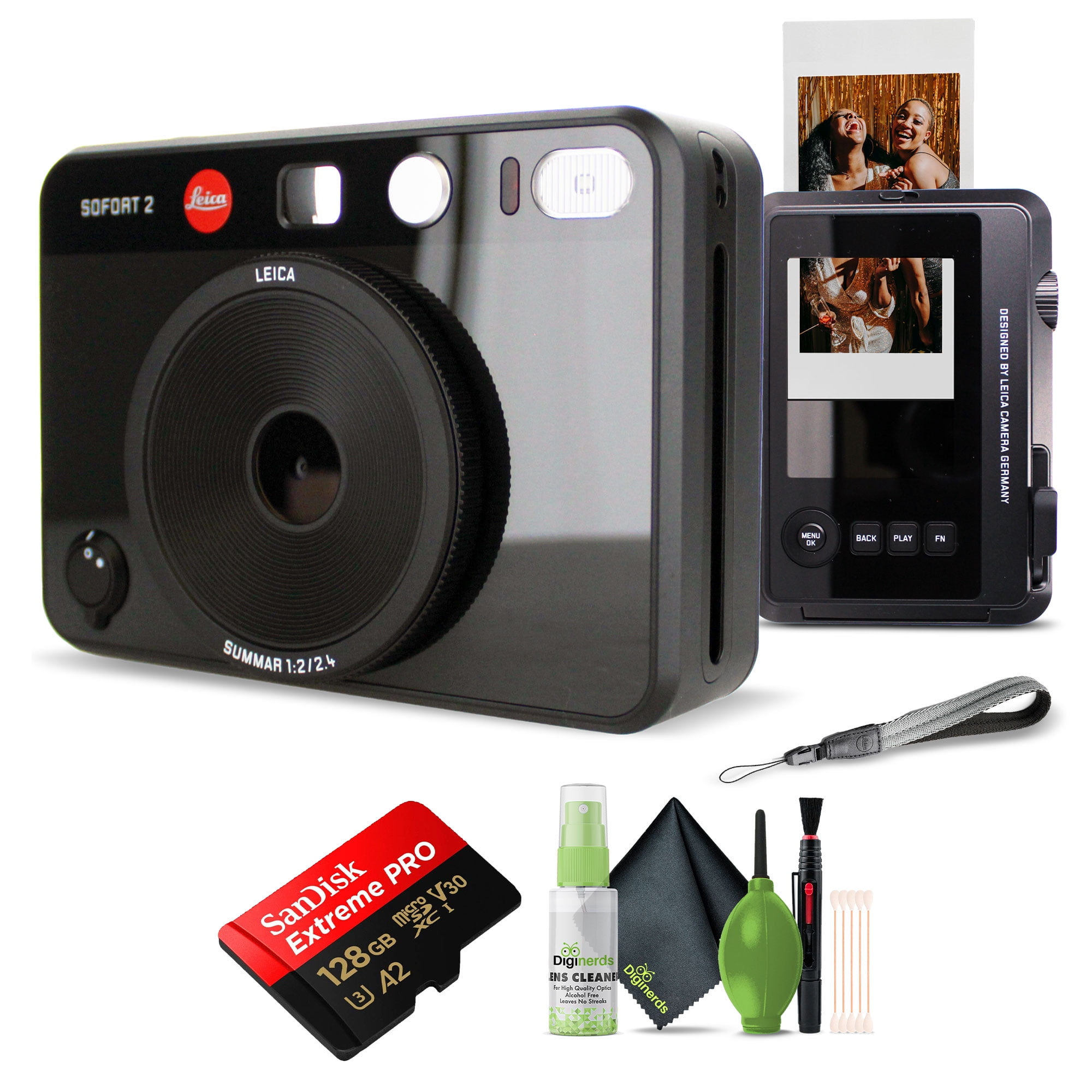 Leica Sofort 2 Hybrid Instant Photo Film and Digital Camera (Black ...