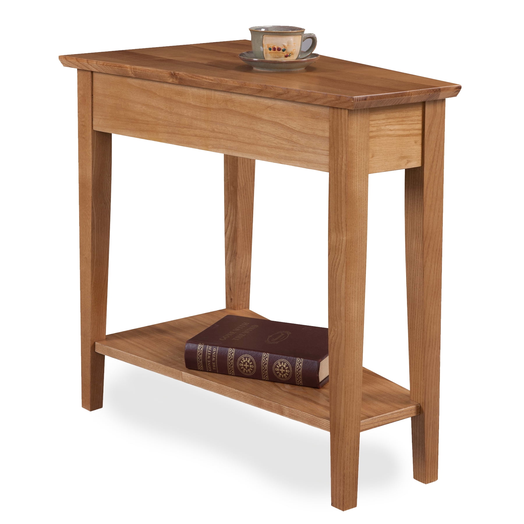 Leick Home 10074-DS Recliner Wedge Side Table with Shelf, Desert Sand ...