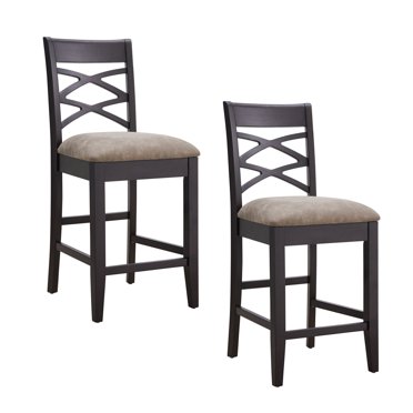 Summit Living 24 inch Wooden Counter Stool Set of 3 for Kitchen ...