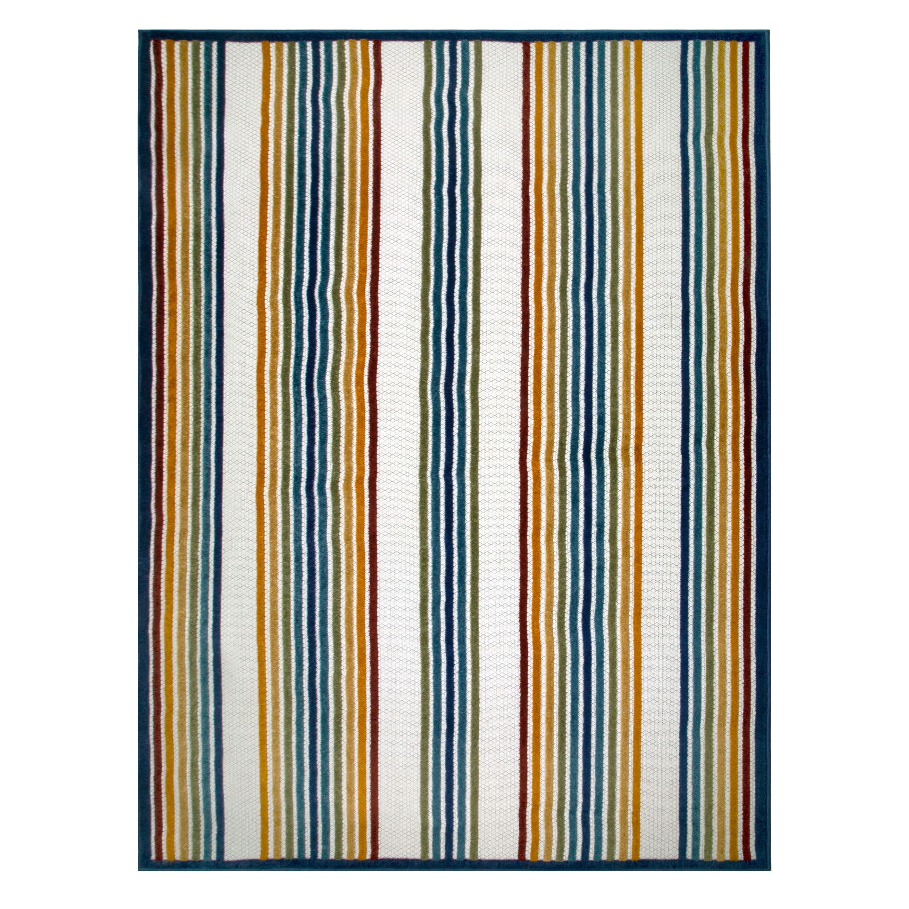 Leick Home 595033 Blithe Colorful Line Indoor Outdoor Area Rug ...