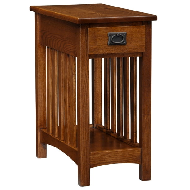 Leick Home 8202 Mission Impeccable End Table with Drawer, Made with ...