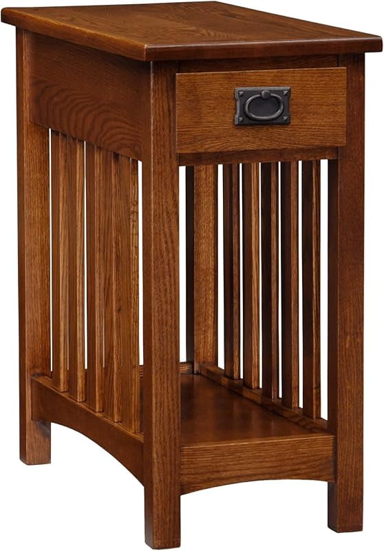 Leick Home 8261 Mission Bookcase Console Table with Drawers, Made with ...