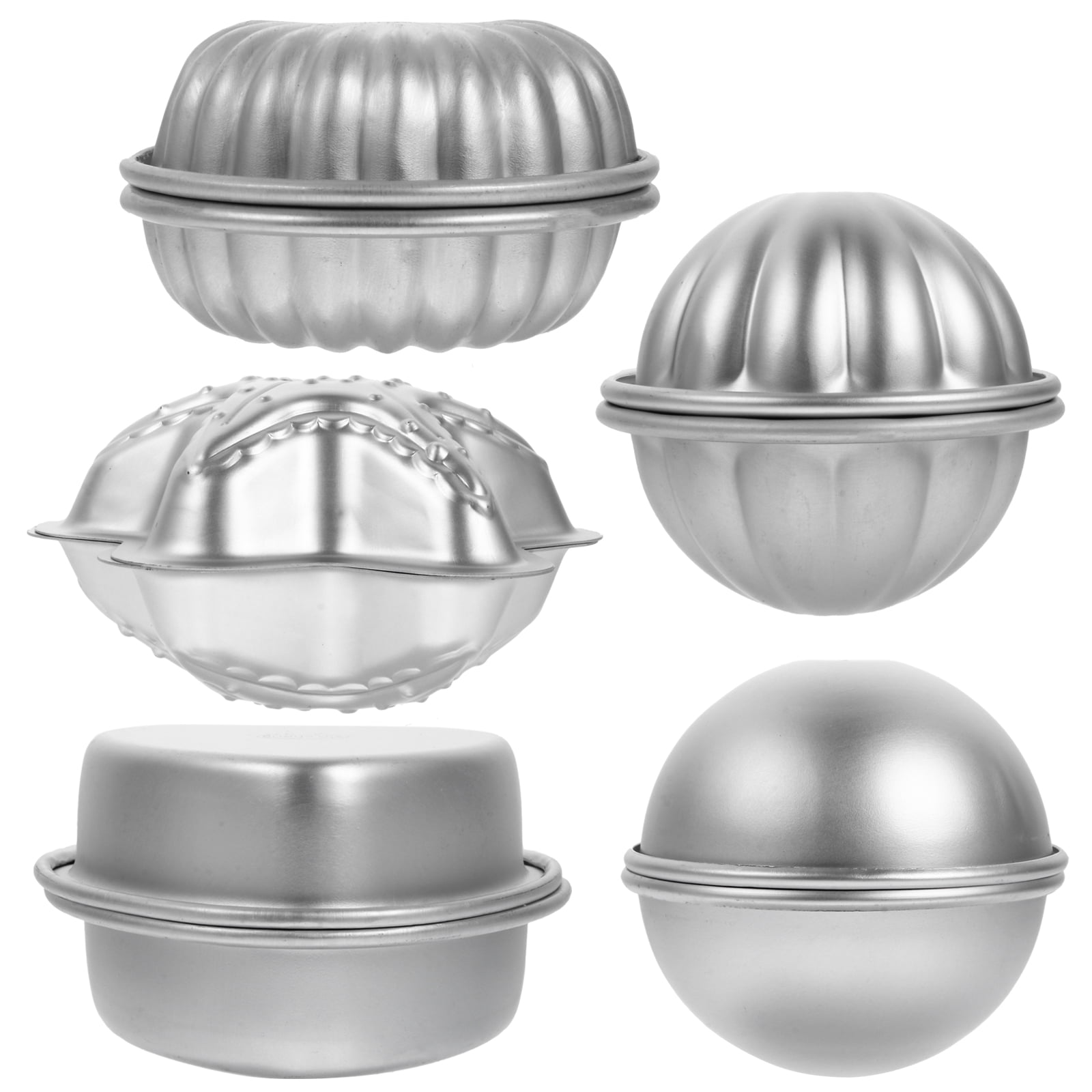 Leifggao 10pcs Aluminum Alloy Bath Bomb Mold Set DIY Bubble Ball Bubble ...