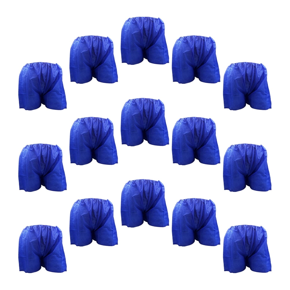 STRANDCHIC 15Pcs Men Disposable Sauna Shorts Blue Non Woven Fabric for ...