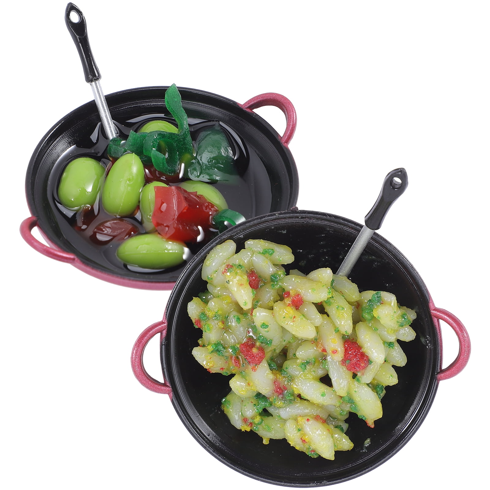 Leifggao 2pcs Doll House Miniature Foods Tiny House Mini Foods Kids ...