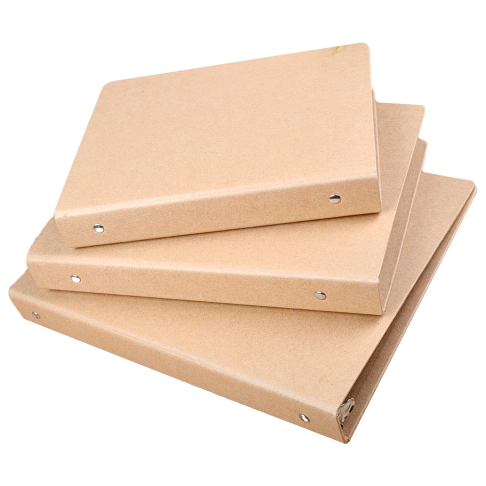 Leifggao 3Pcs Kraft Paper Binder Refillable Notebook Cover Loose-leaf ...
