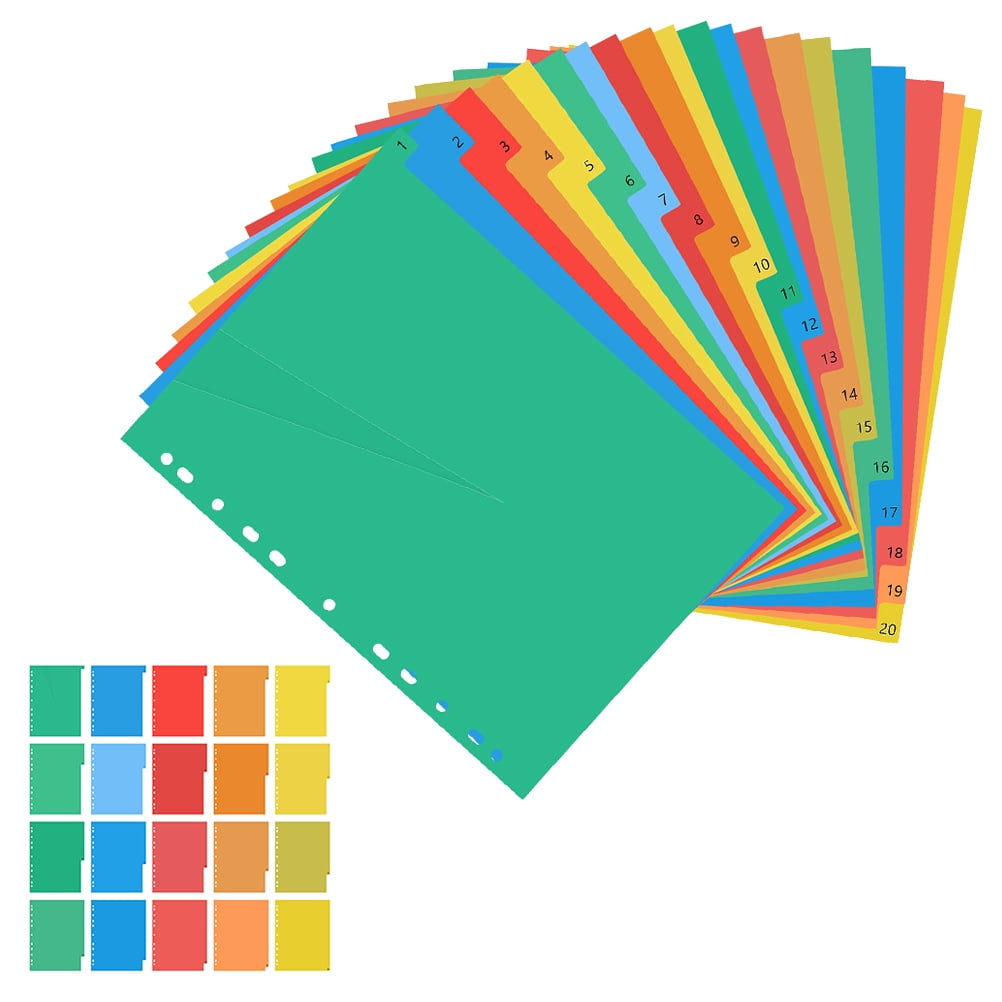 Leifggao 40Pcs Professional Binder Dividers Convenient Notebook ...