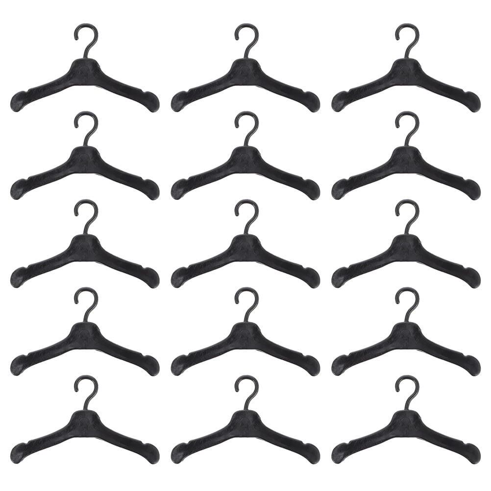 Leifggao 60pcs Mini Plastic Doll Hangers Small Clothes Hangers for ...