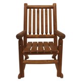 Glacier Country Collection Adult Log Rocker, Exterior Stain Finish ...