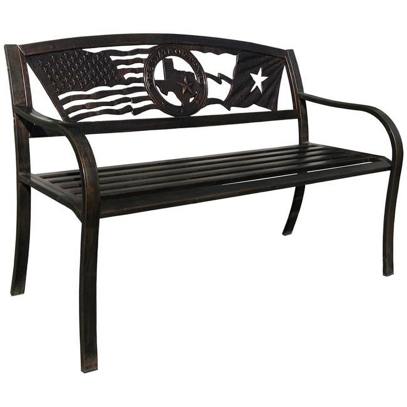 Leigh Country Leigh Country Flags Over Texas Garden Bench - Walmart.com