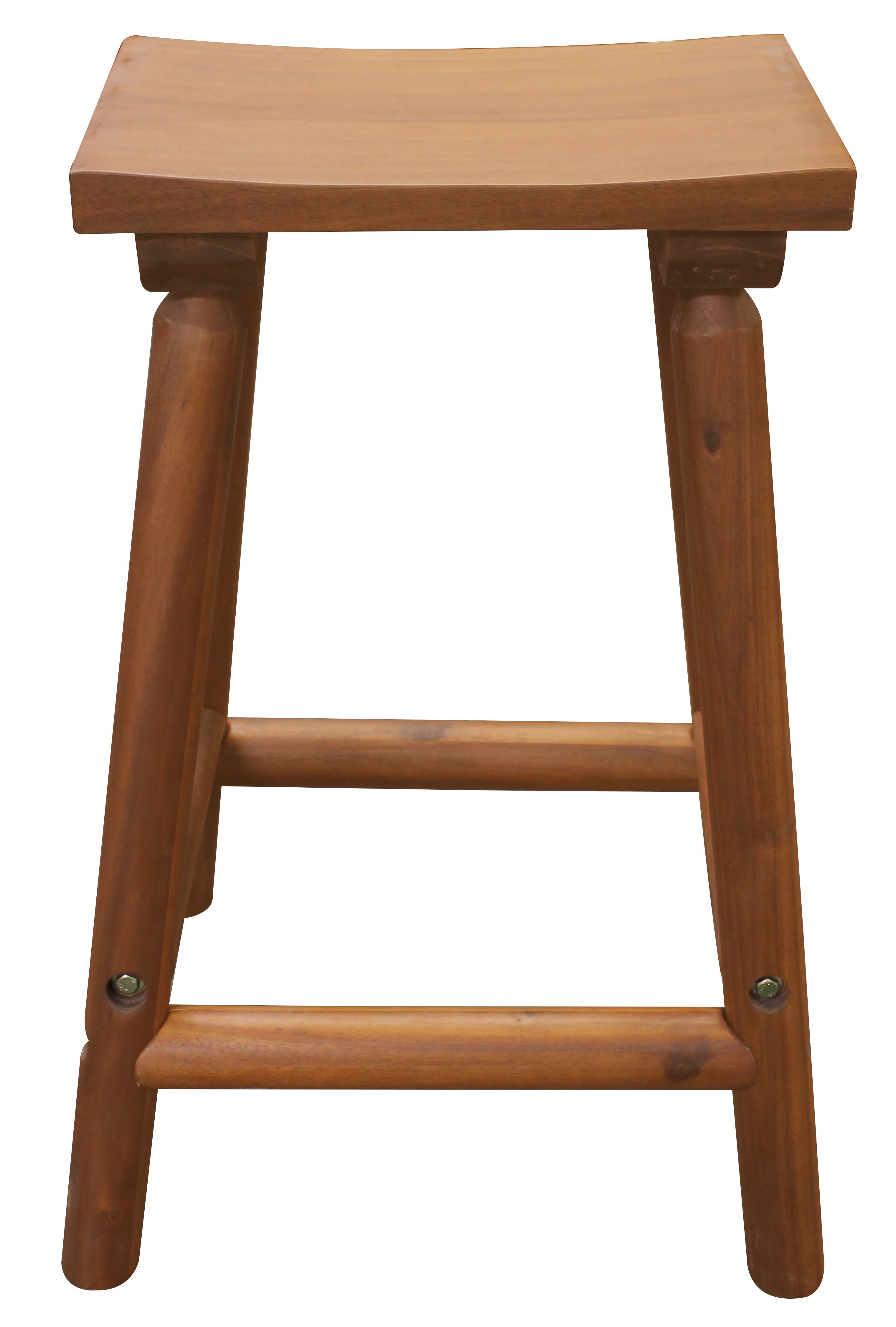 Leigh Country TX 36015 Amber-Log Wooden Outdoor Bar Stool with No Back ...