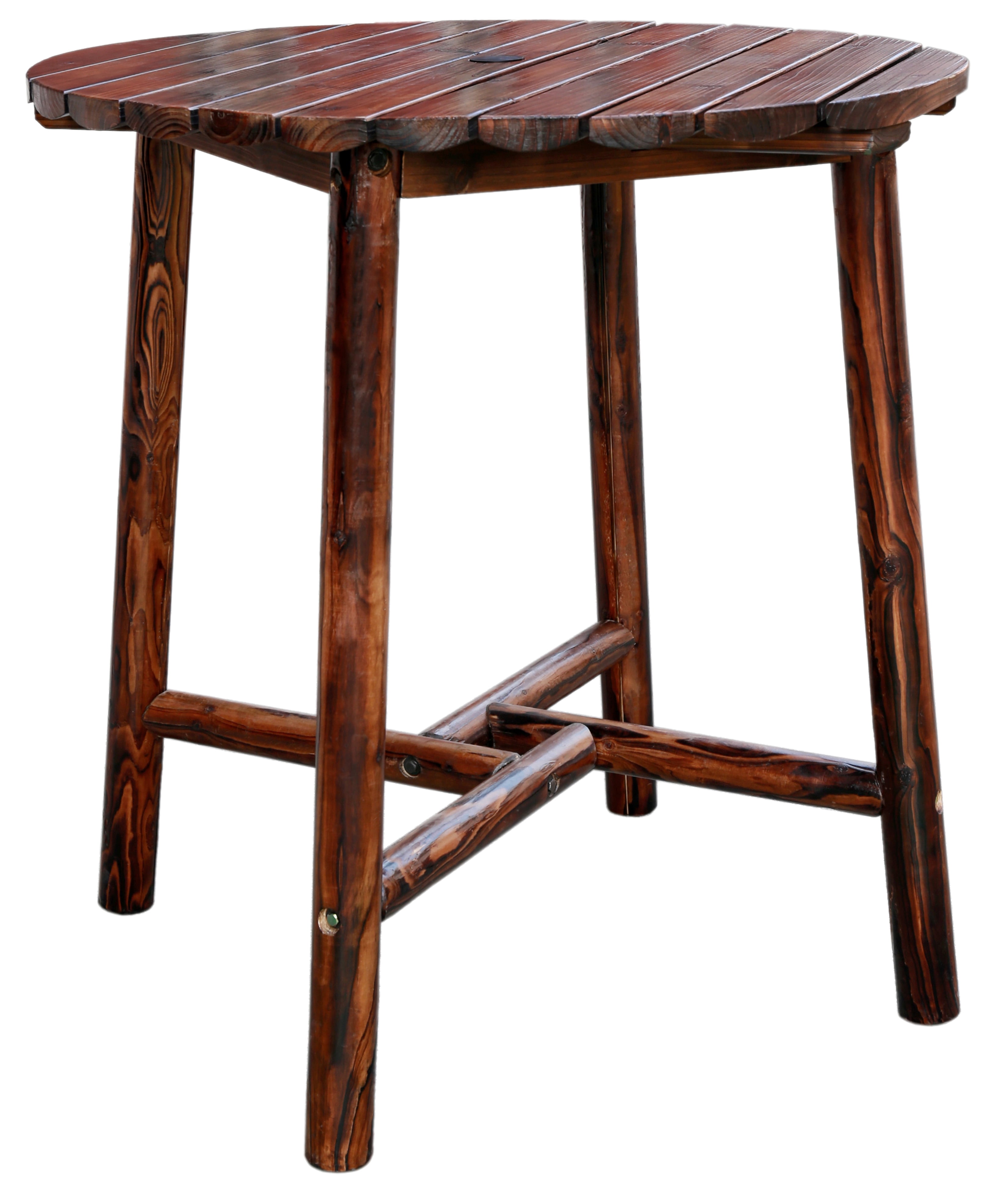 Leigh Country Round Bar Height Table With Slatted Top - Walmart.com
