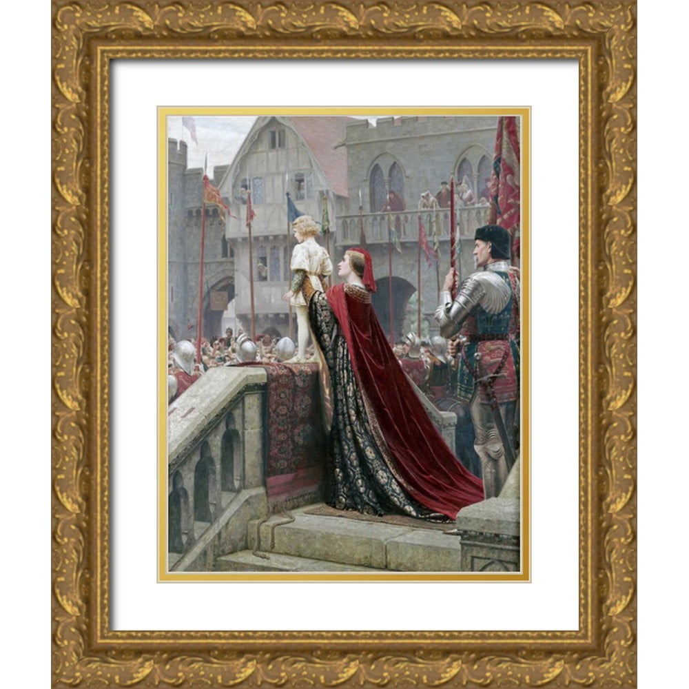 Leighton Edmund Blair 26x32 Gold Ornate Wood Framed With Double