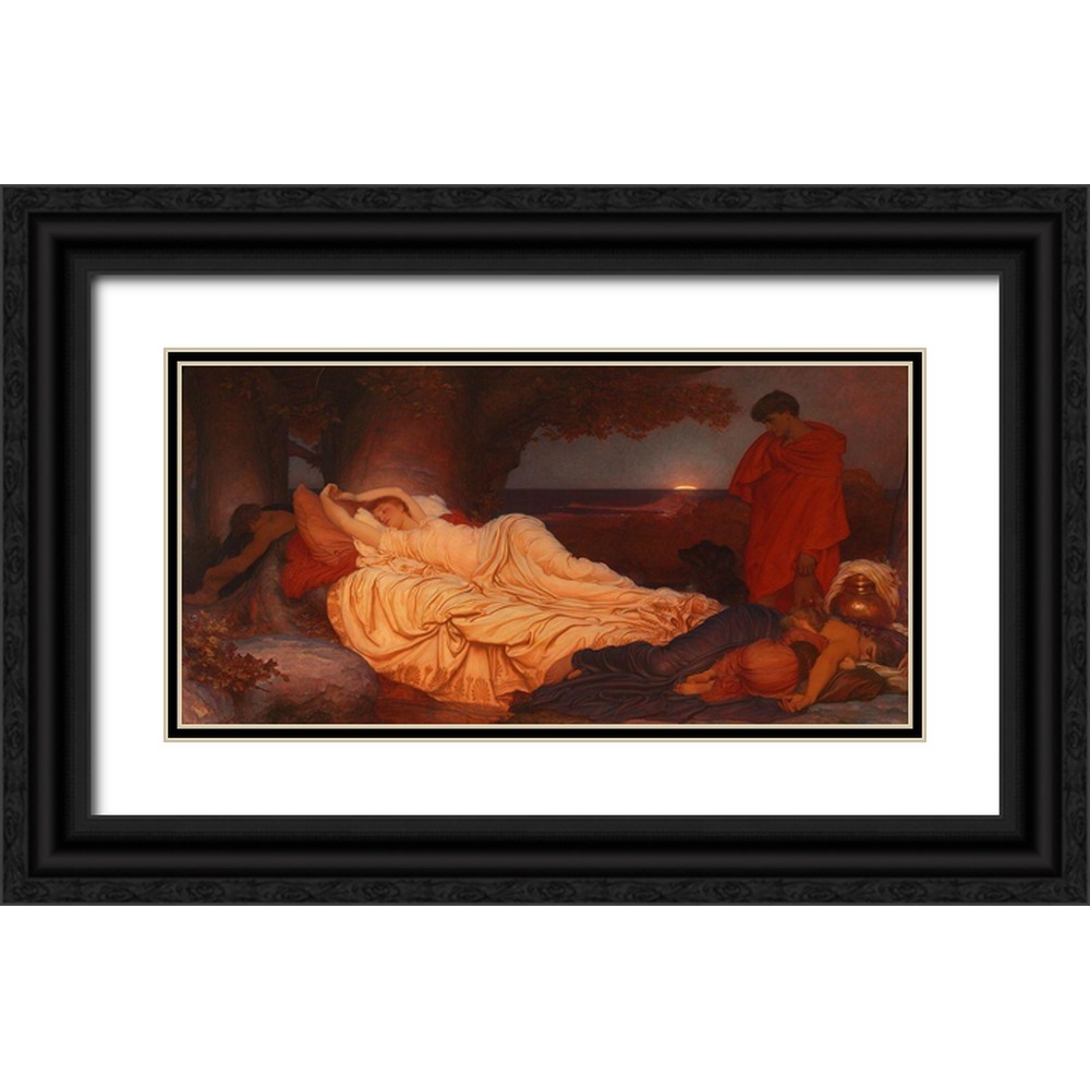 Leighton, Frederic 18x11 Black Ornate Wood Framed with Double Matting ...