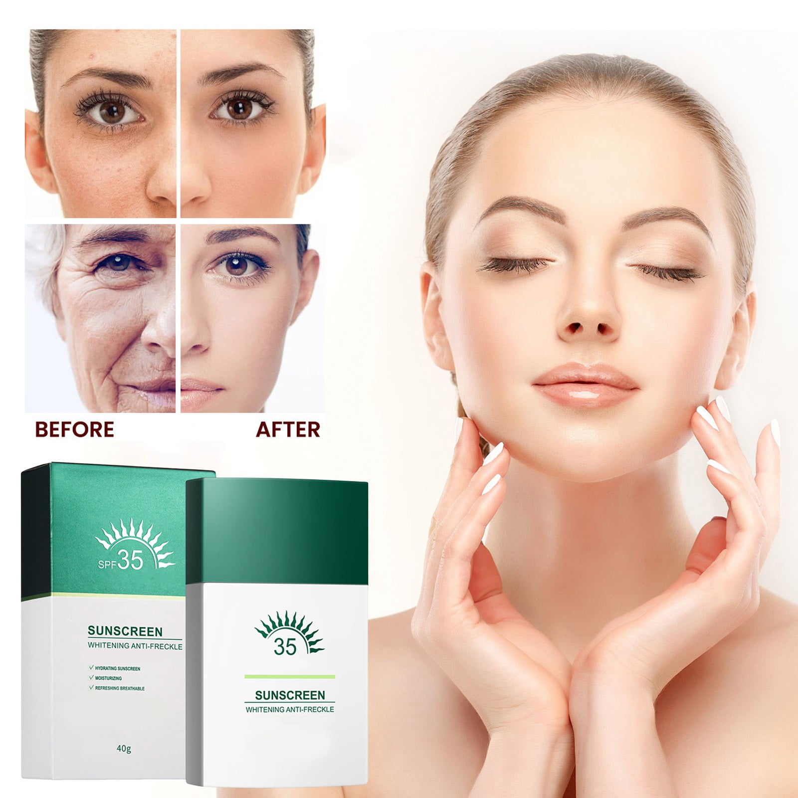 Leiity Skin Sunscreen Face Isolation Summer Protective Sunscreen 40g ...