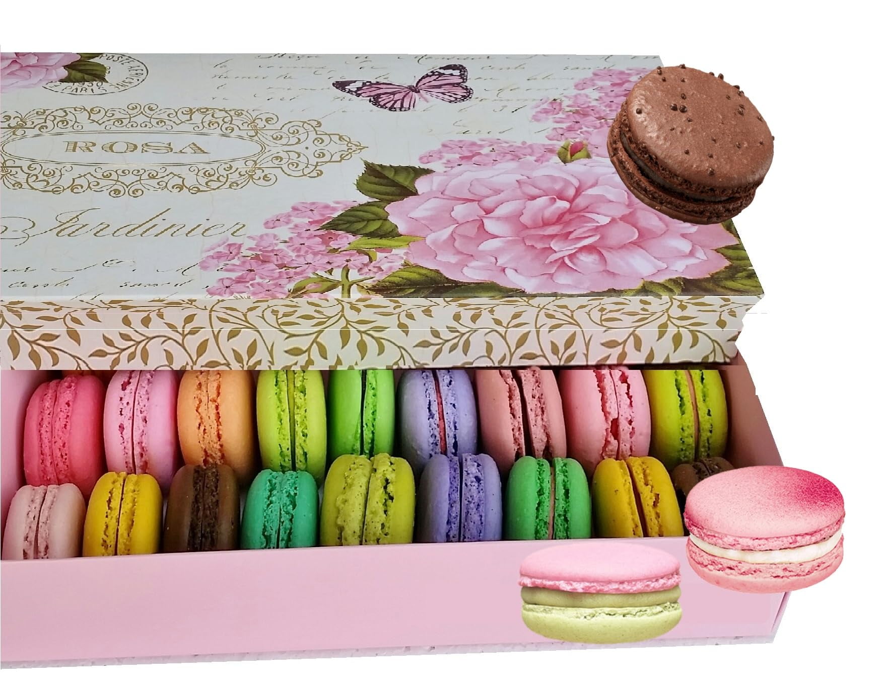LeilaLove Macarons - Rose garden 25 Gourmet Macarons Collections of ...