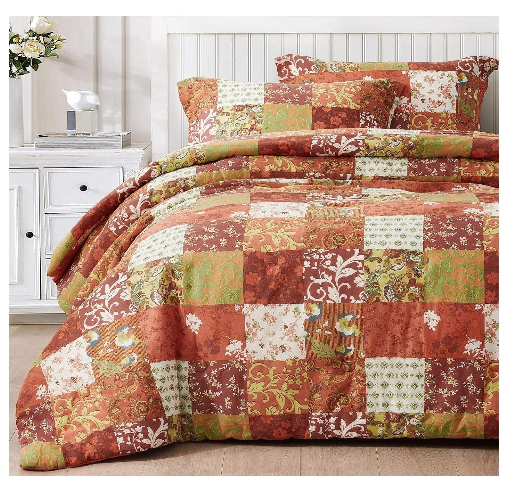 Leilani 3-Piece Boho Washed Cotton Comforter Set Queen Size - Bohemian ...