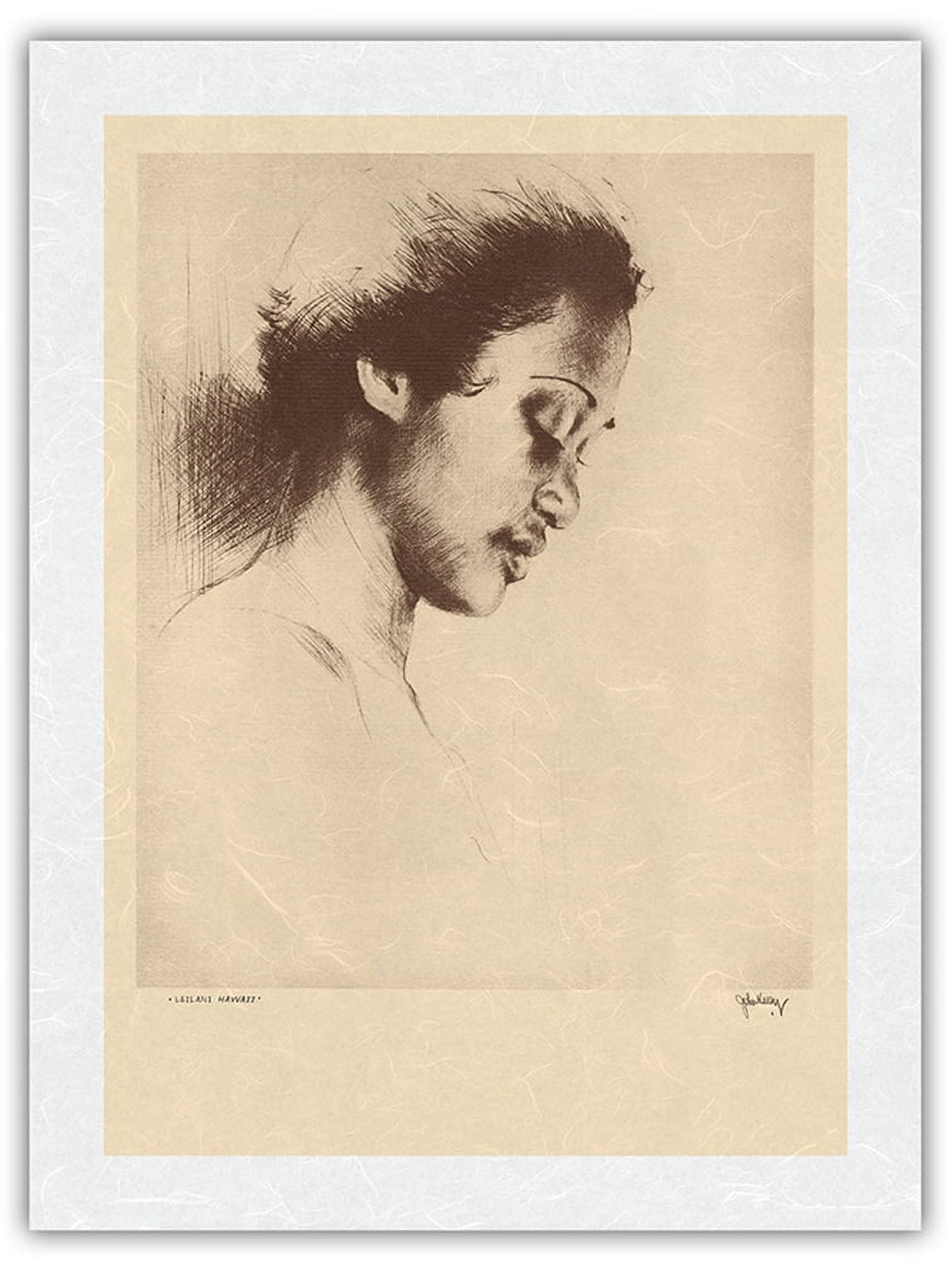 Leilani Hawaii - from Etchings and Drawings of Hawaiians - Vintage ...
