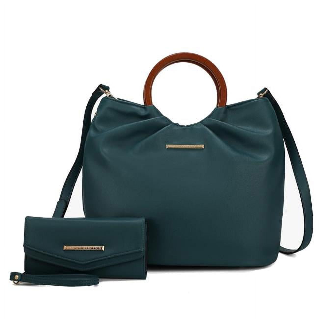 Leilani Vegan Leather Tote Bag with Wallet - Walmart.com