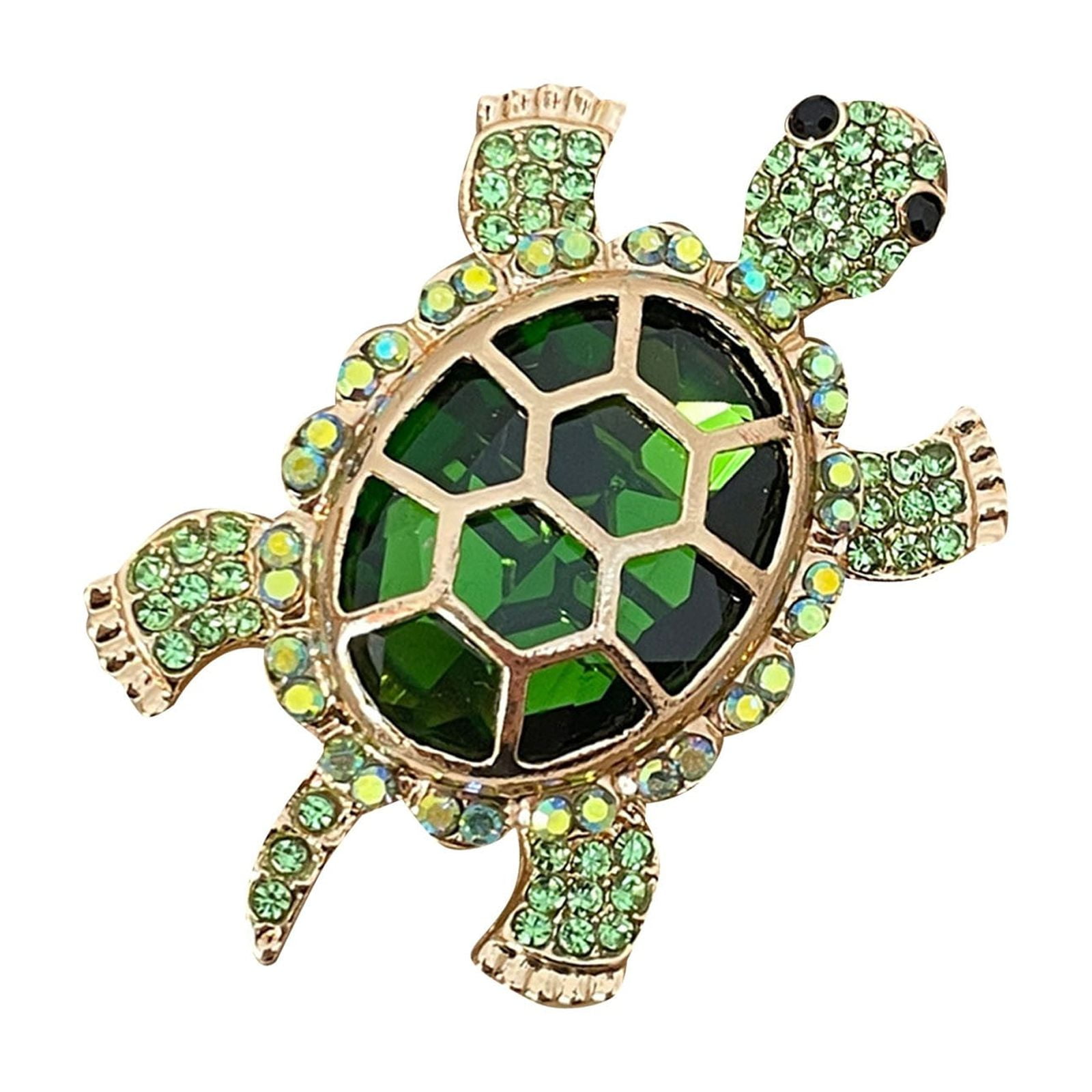 Leileiiiii Bling Sweaters for Women Rhinestones Turtle Brooch Exquisite ...