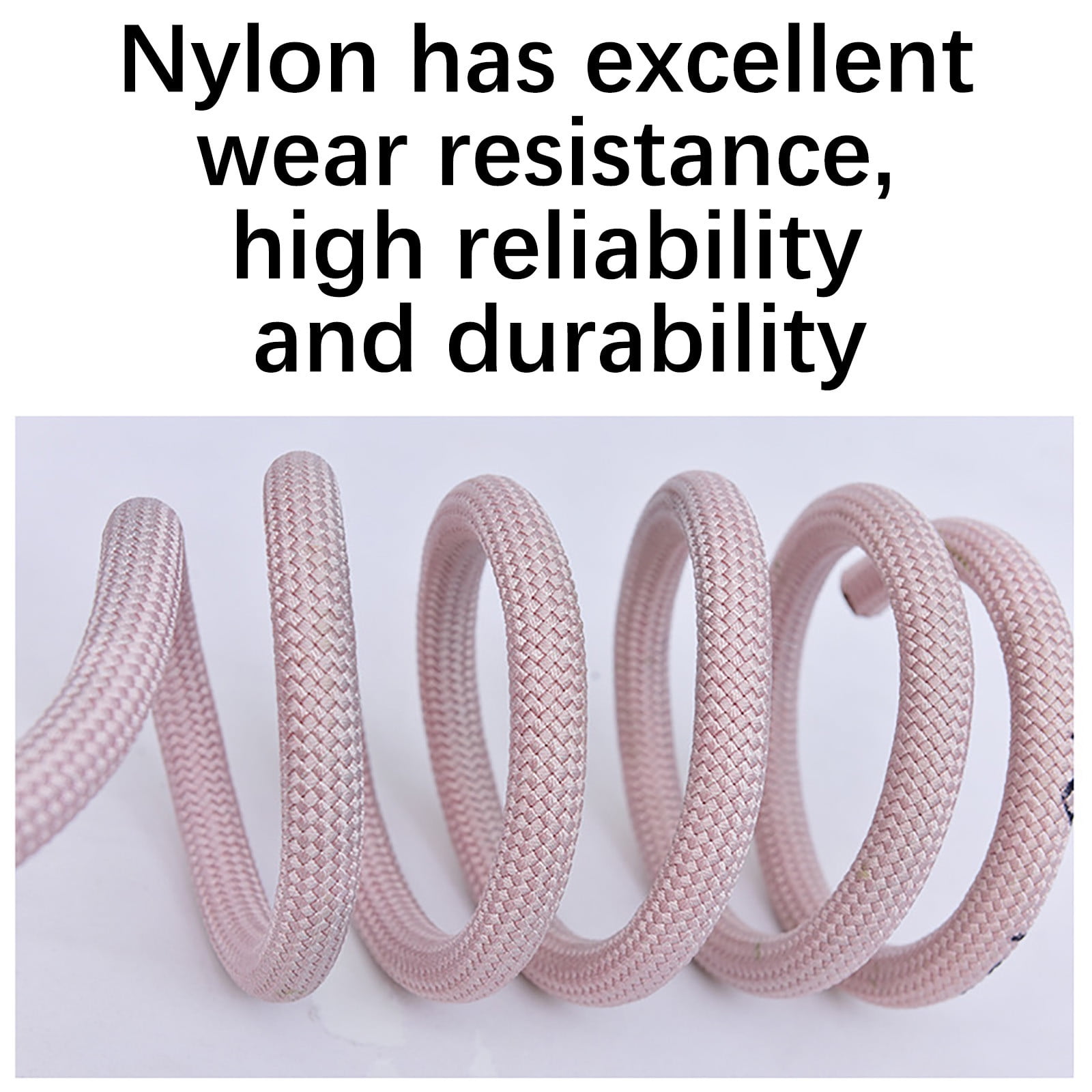 Leileiiiii Mountaineering Anti-dropping Rope 3-layer Weave Rope Outdoor ...