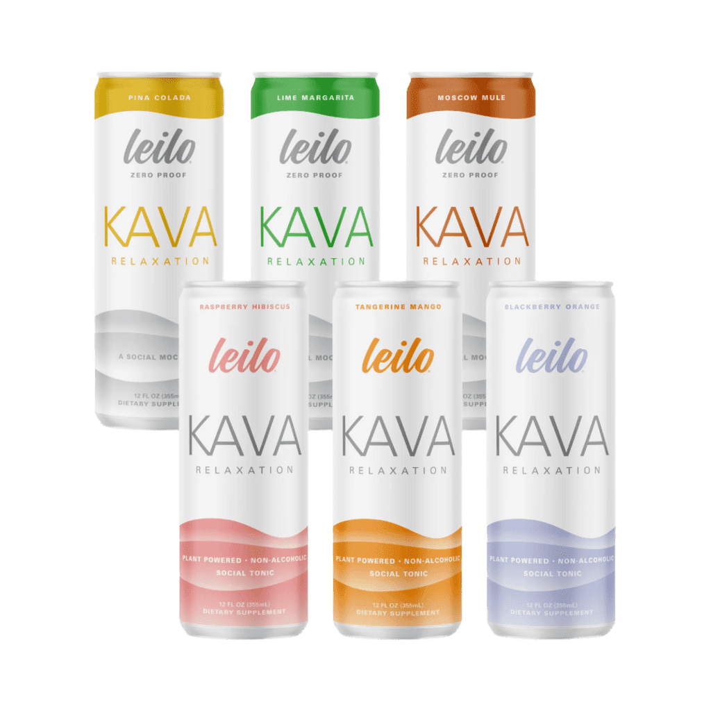 Leilo Kava Herbal Supplement Drink, Stress-Relief Variety Sampler, Non-Alcoholic Relaxation, (6 ...