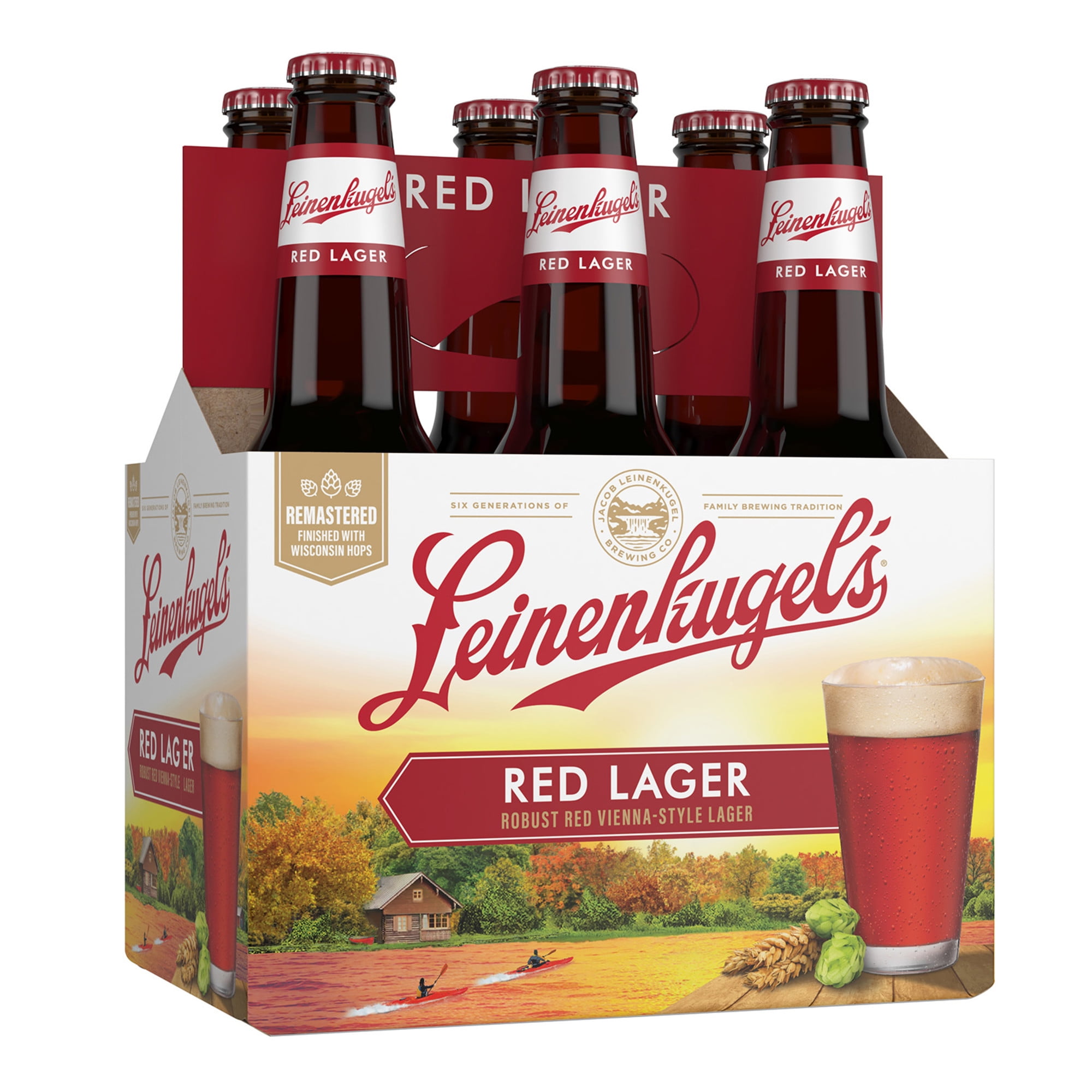 Leinenkugel's Red Lager Craft Beer 6 Pack, 12.0 fl oz Bottles, 5.0% ABV ...