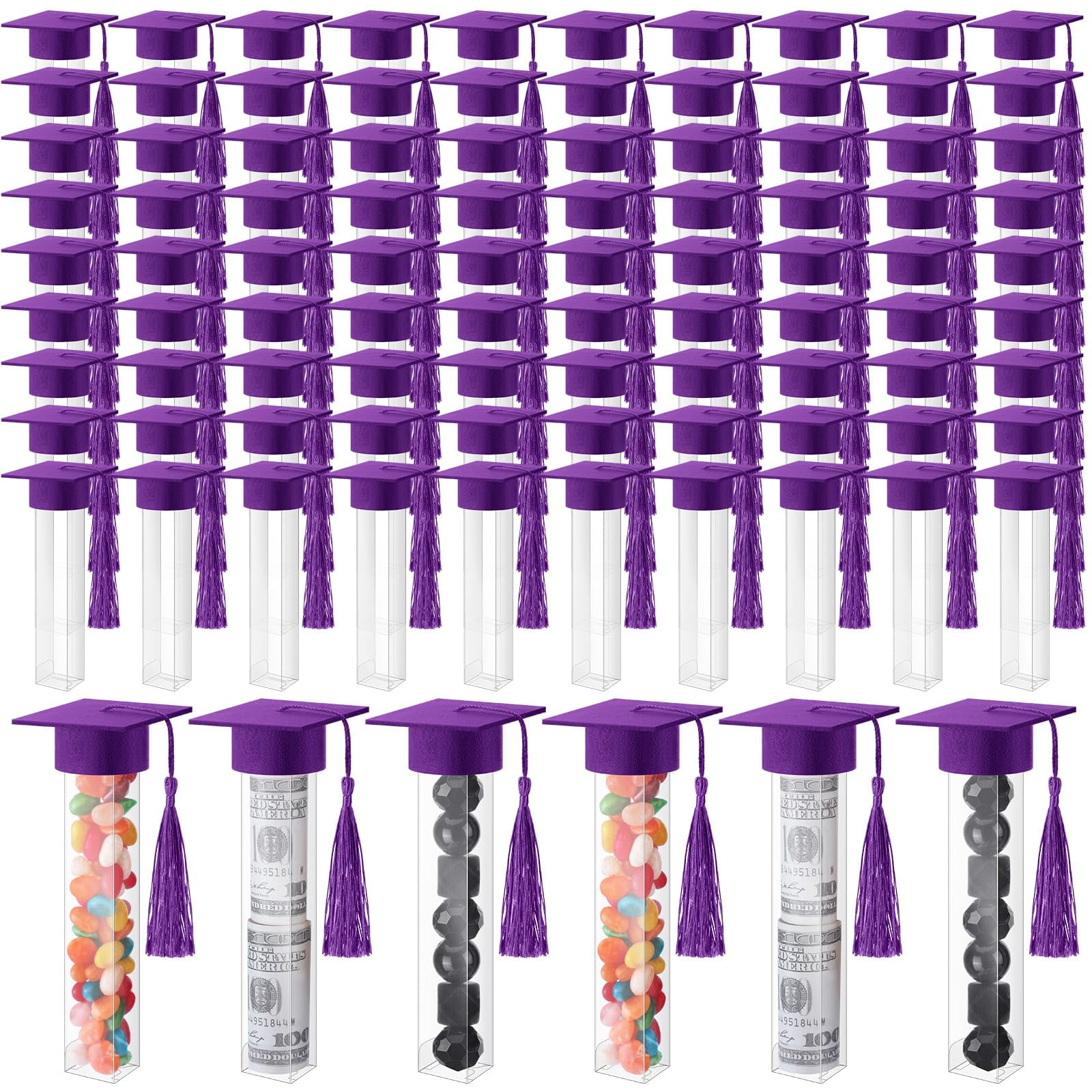 Leinuosen 100 Set 2025 Graduation Gumball Tubes Graduation Favors ...