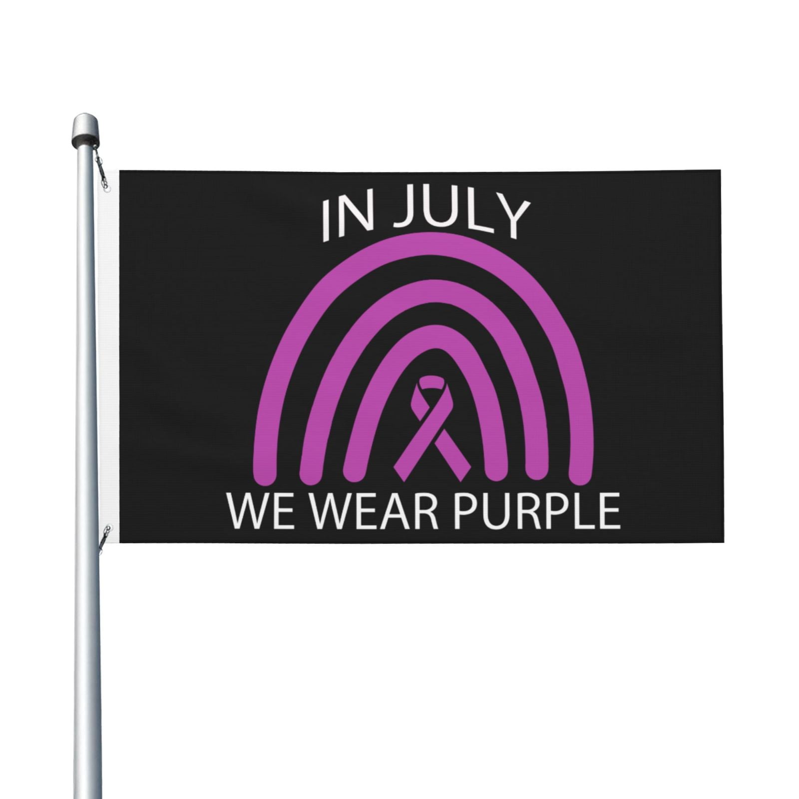 Leiomyosarcoma Awareness Month in July We Wear Purple Garden Flags 3 x ...