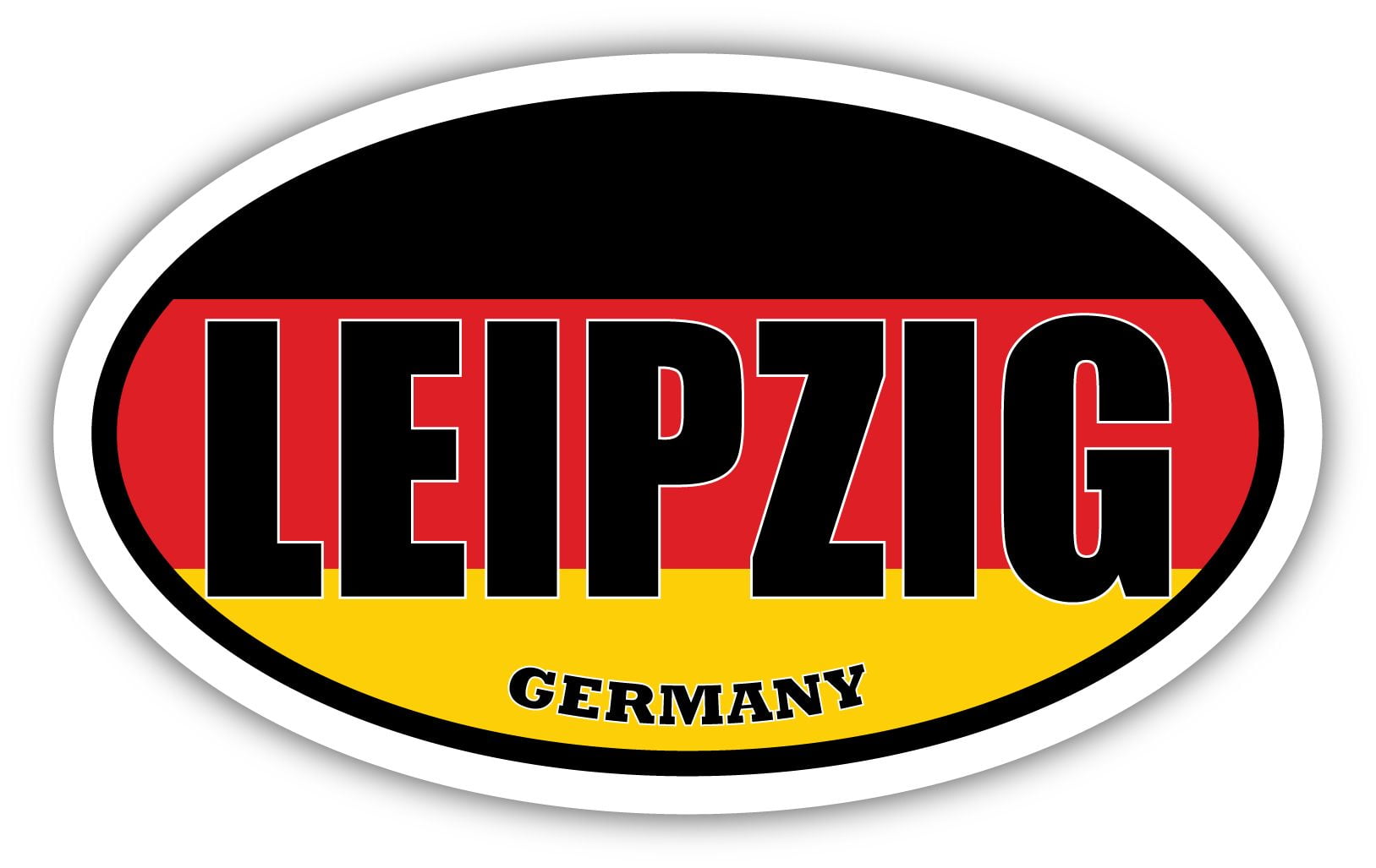 Leipzig Germany Flag Oval Decal Vinyl Bumper Sticker 3x5 inches ...