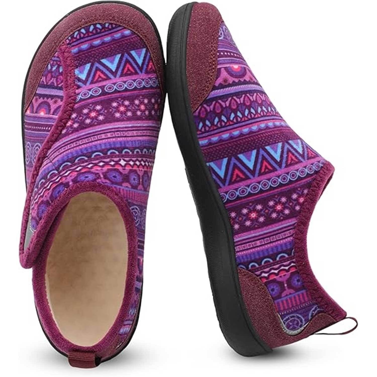 Leisfit Women Wide Slippers Adjustable Diabetic Shoes Swollen Edema ...