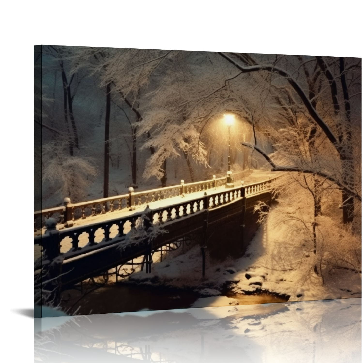Leisuo Winter Scene Canvas Wall Art for Home Office Decor - Beautiful ...