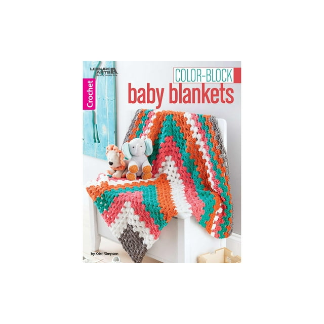 Leisure Arts Color Block Baby Blankets Crochet Book - Walmart.com