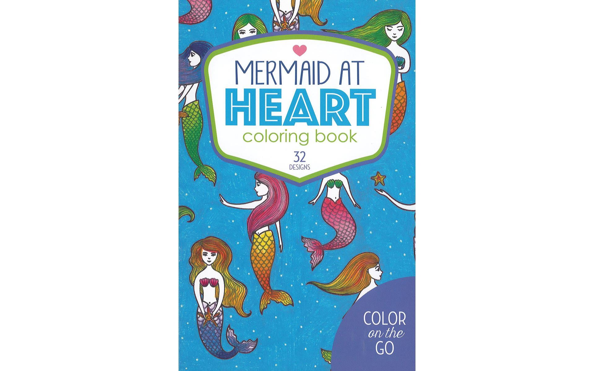 Leisure Arts Color Go Mermaid At Heart Coloring Book - Walmart.com