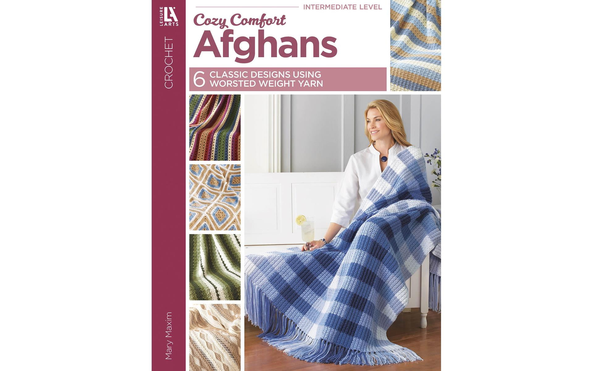 Leisure Arts Cozy Comfort Afghans Crochet Book with Yarn Guide and ...