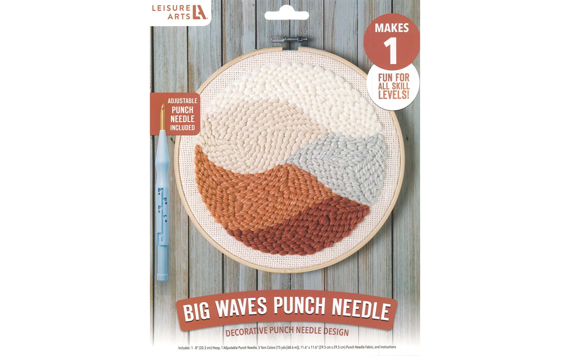 Leisure Arts Punch Needle Kit – Big Waves Design for Beginners, DIY ...