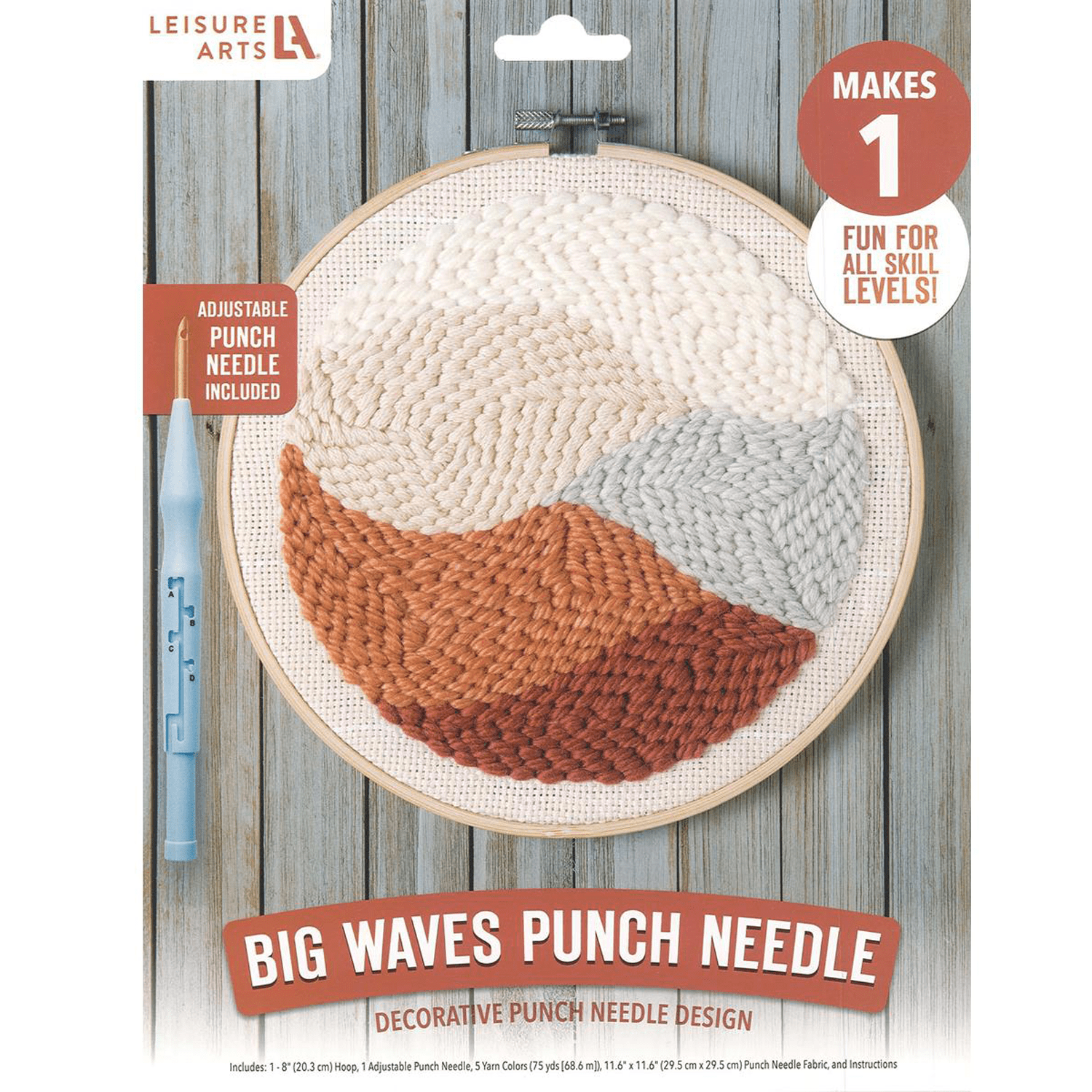 Leisure Arts Crafting Kit Punch Needle Big Waves - Walmart.com