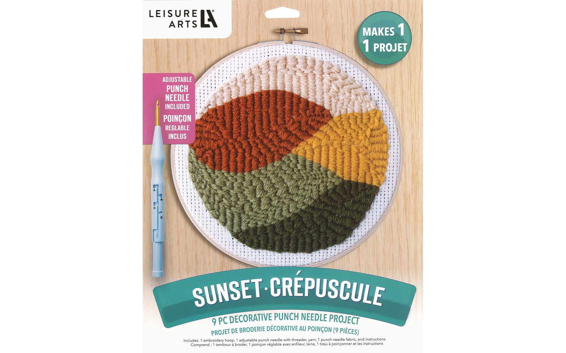 Leisure Arts Punch Needle Kit, Sunset, Punch Needle Kit, Kits Adults ...