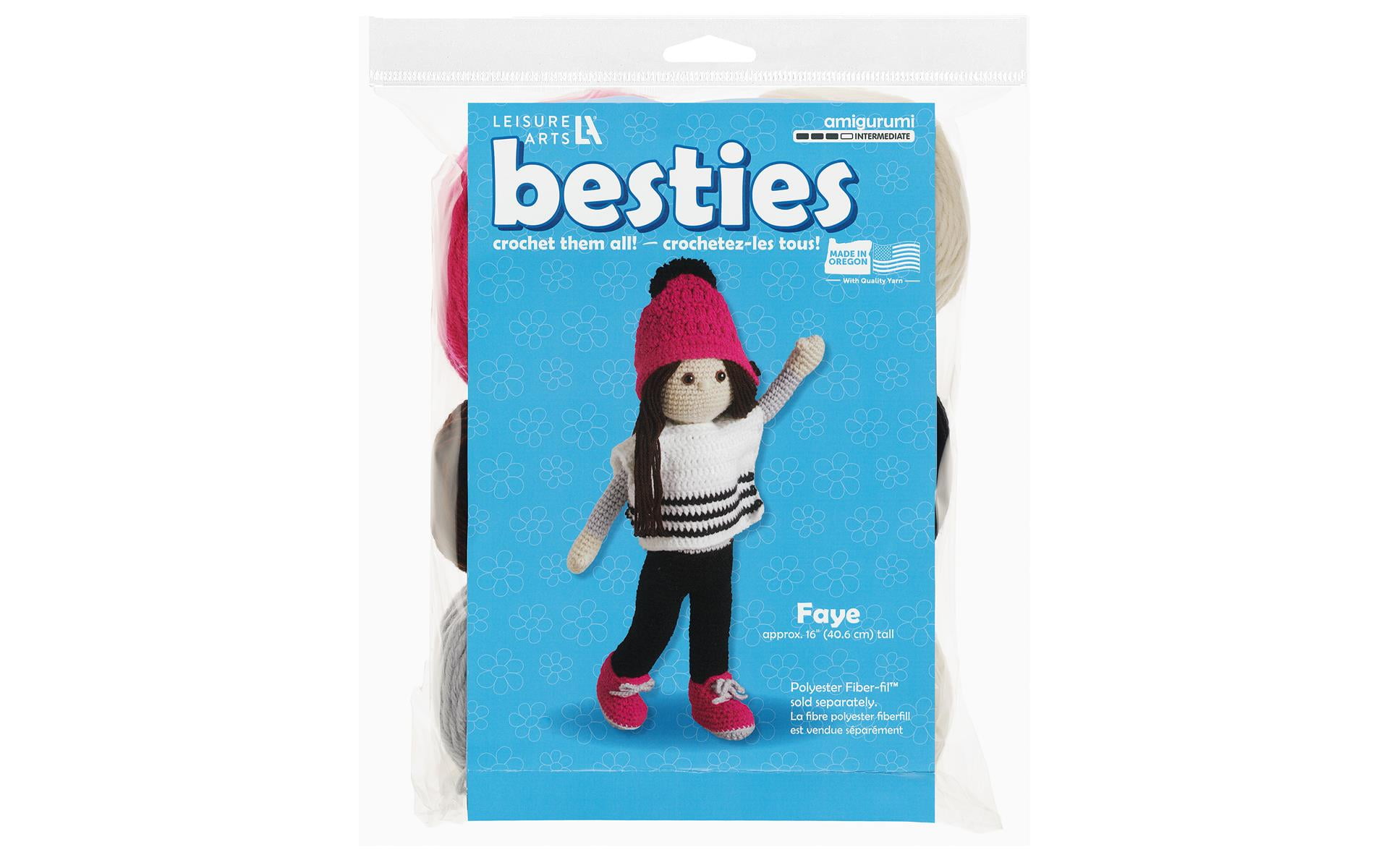 Leisure Arts - Crochet Kit, Besties Faye, 16", Crochet Kit For ...