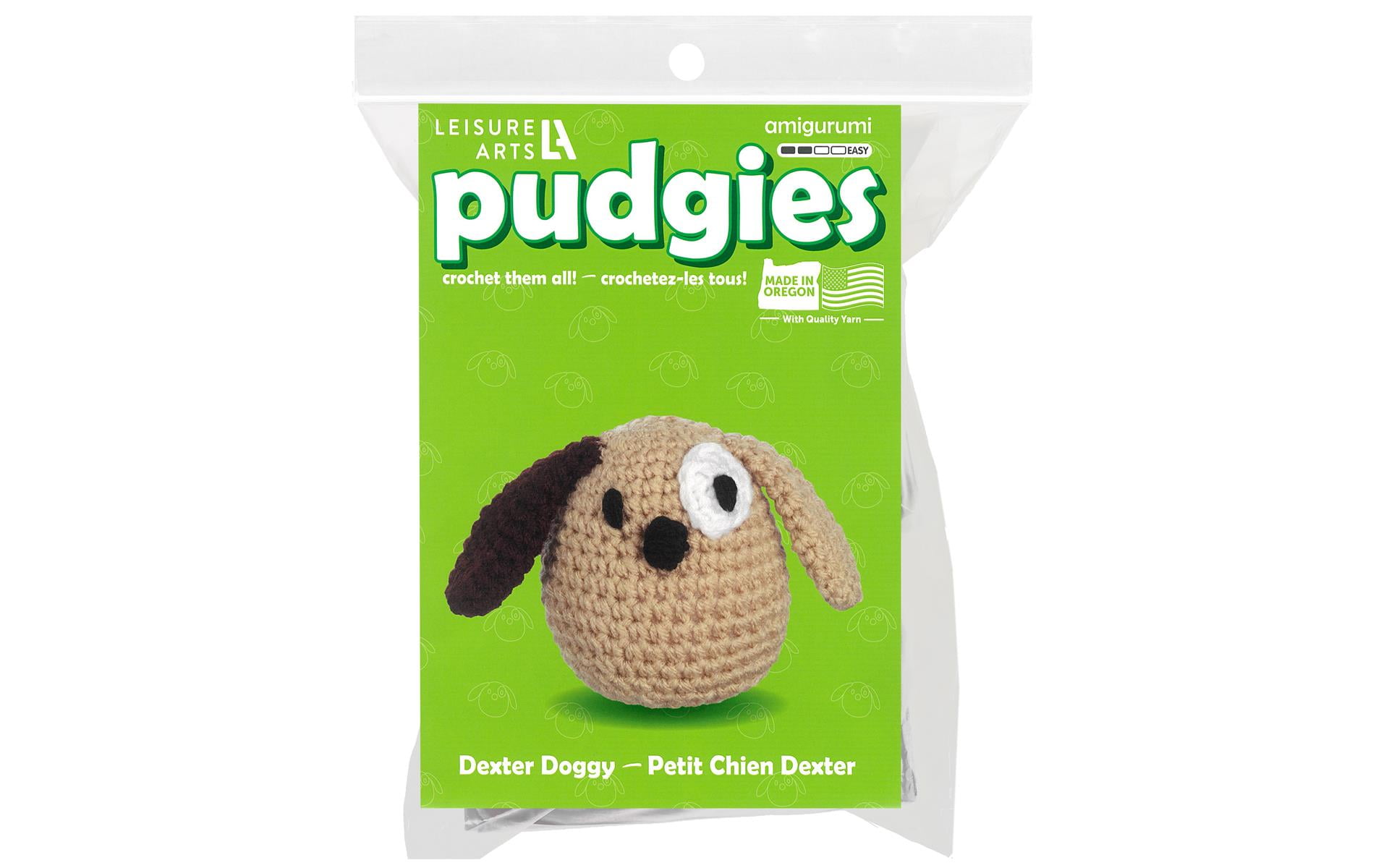Leisure Arts - Crochet Kit, Pudgies Doggy Usa, 3", Crochet Kit For ...
